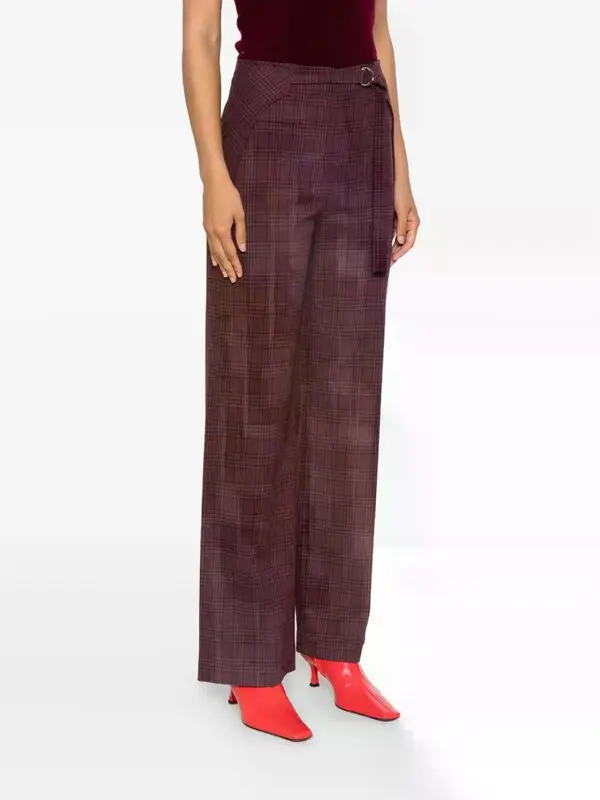 Patrizia Pepe Checked Belted Trousers