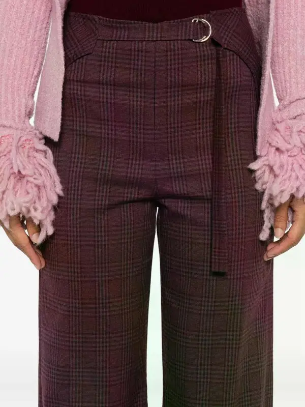 Patrizia Pepe Checked Belted Trousers