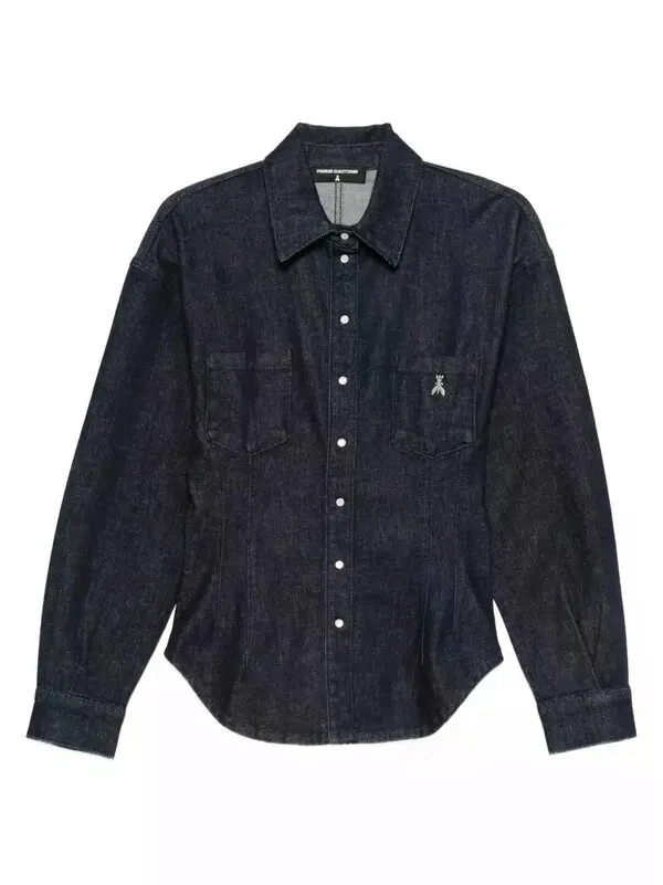 Patrizia Pepe Balloon-sleeve Denim Shirt