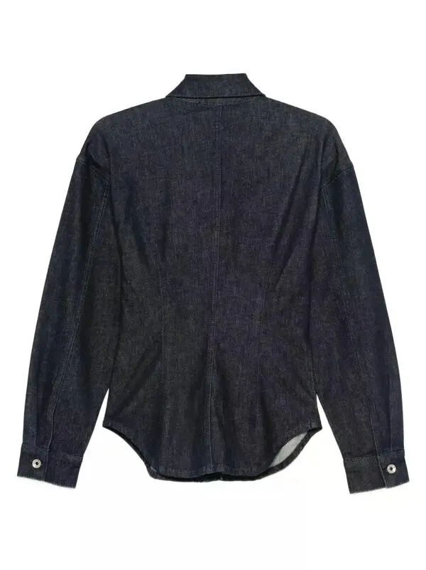 Patrizia Pepe Balloon-sleeve Denim Shirt
