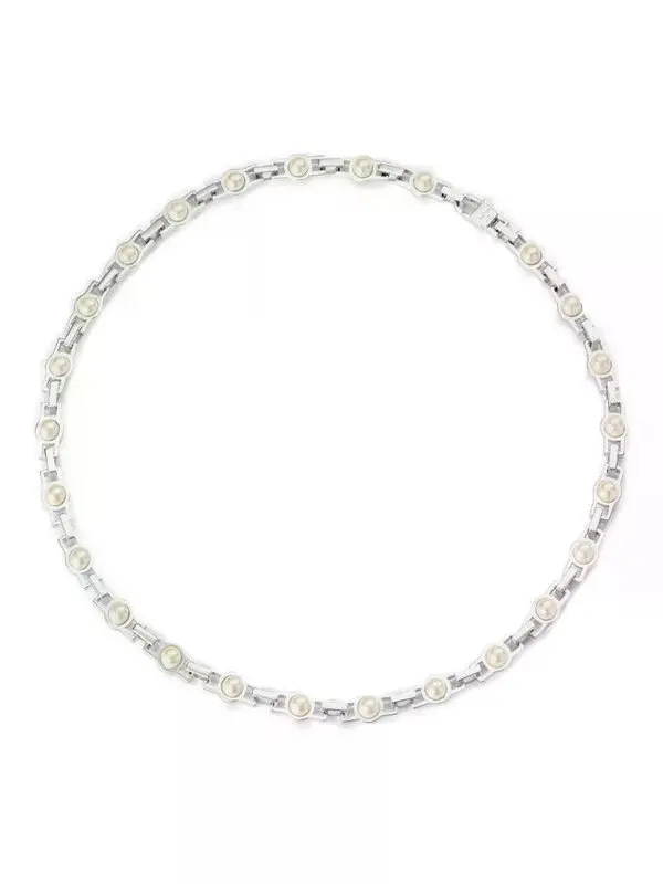HATTON LABS Pearl-embellished Chain Necklace - Silver