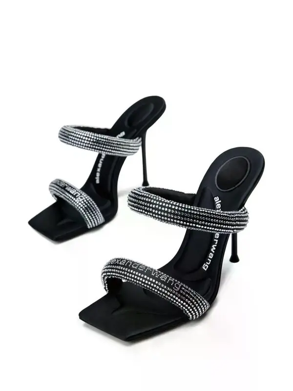 Alexander Wang Crystal-embellished Stiletto Sandals - Black