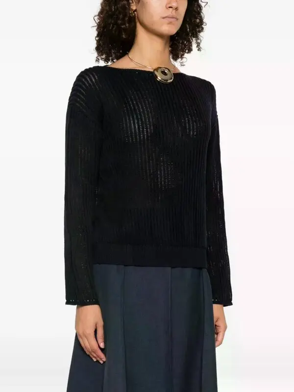 Theory Boat-neck Ribbed Sweater