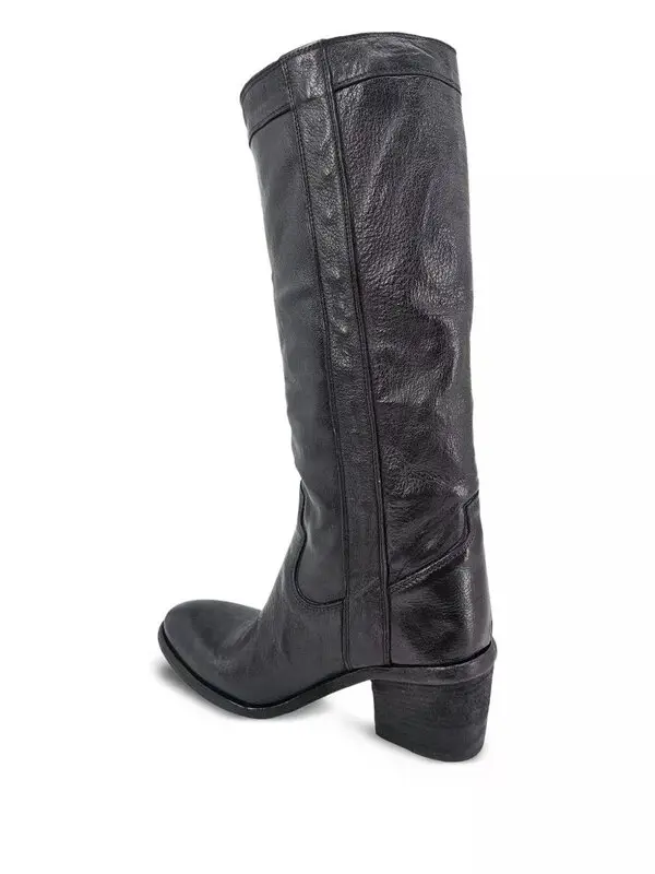 MADISON MAISON 57mm Leather Knee-high Boots - Black