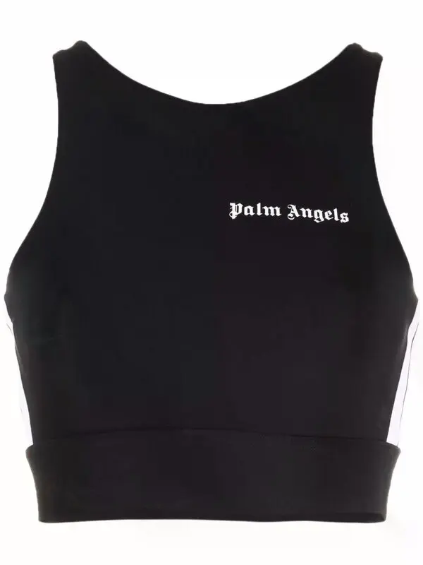 Palm Angels Side-stripe Cropped Top