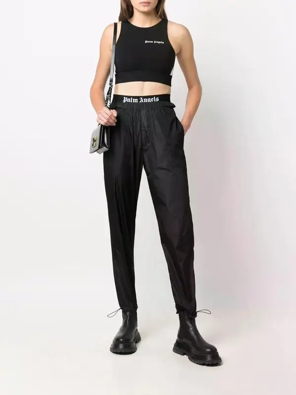 Palm Angels Side-stripe Cropped Top