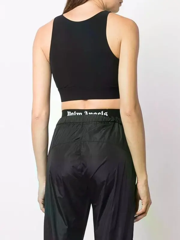 Palm Angels Side-stripe Cropped Top