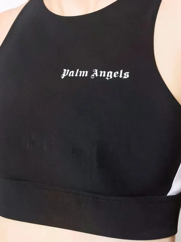 Palm Angels Side-stripe Cropped Top