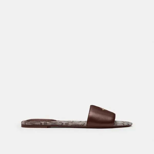 Coach Brown Patterned Slides COACH Women main image 2