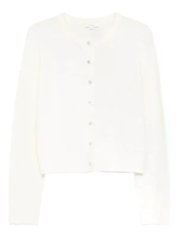 Vince Round-neck Cardigan - Neutrals