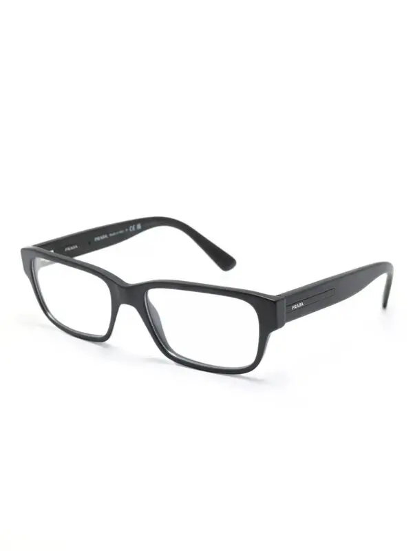 Prada Logo-print Rectangle-frame Glasses