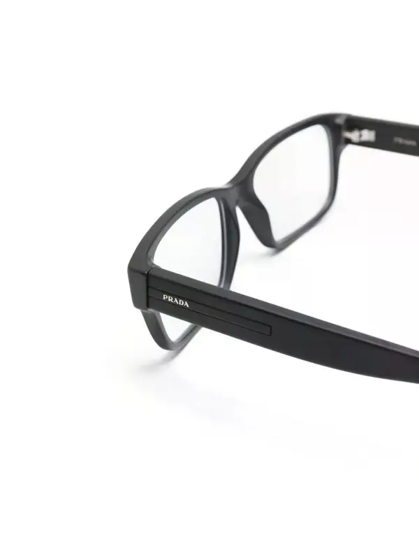 Prada Logo-print Rectangle-frame Glasses