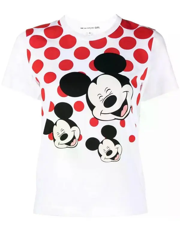 Comme Des Garçons Graphic-print Crew Neck T-shirt - White