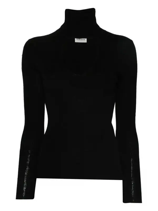 P.a.r.o.s.h Cut-out Wool Sweater - Black