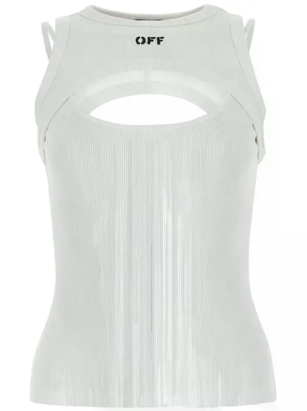 Off-White Logo-print Cut-out Tank Top