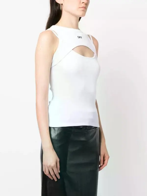 Off-White Logo-print Cut-out Tank Top