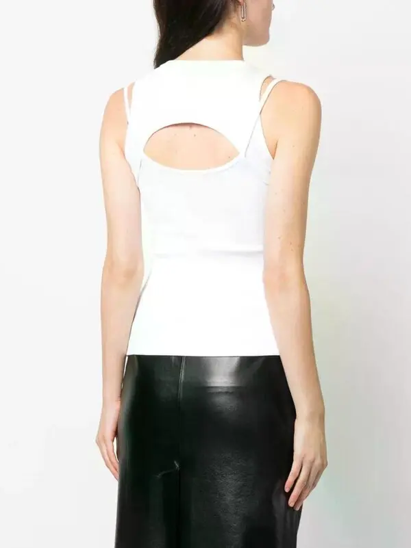Off-White Logo-print Cut-out Tank Top