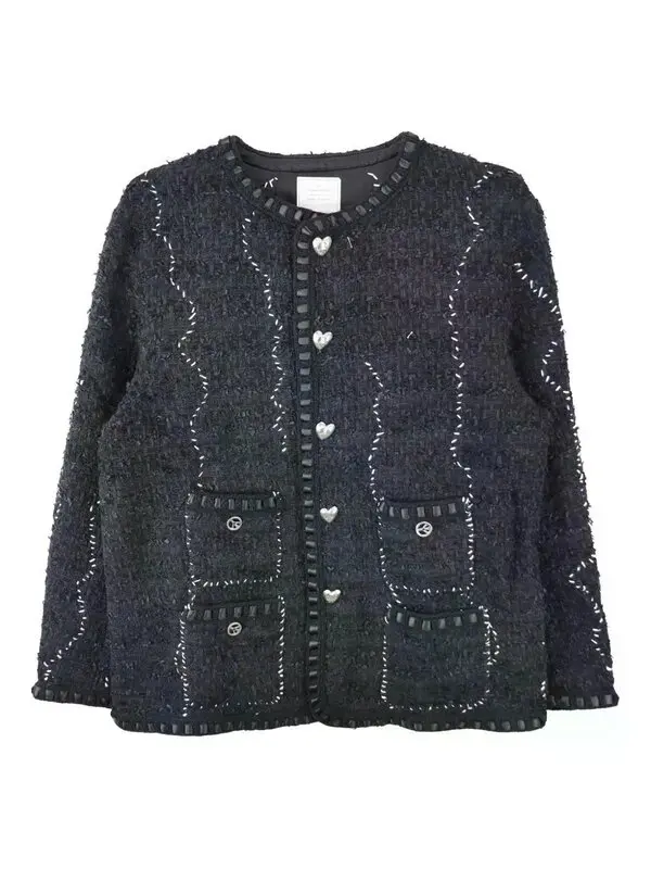 Readymade Tweed Jacket With Heart-shaped Buttons