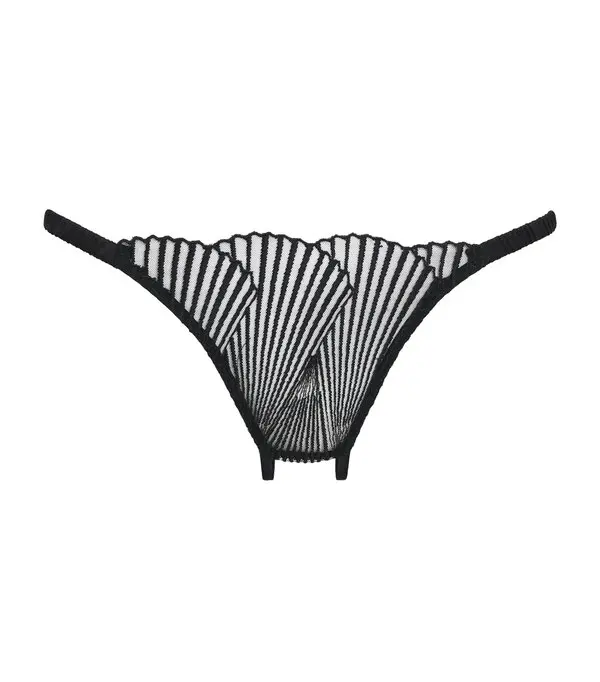 COCO DE MER Athena Open Thong - Black