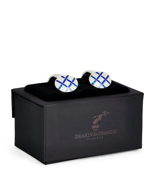 DEAKIN & FRANCIS Sterling Silver Fancy Pattern Cufflinks
