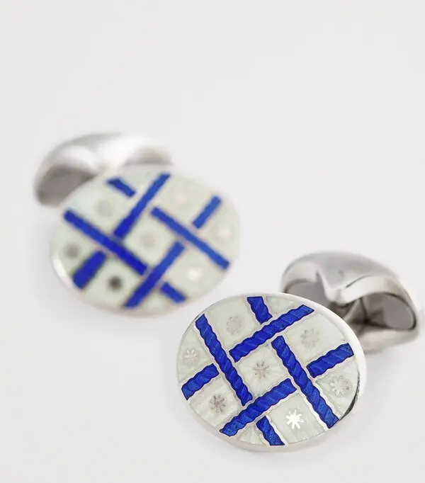 DEAKIN & FRANCIS Sterling Silver Fancy Pattern Cufflinks