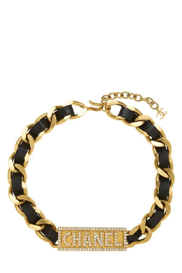 Chanel Logo Choker - Gold