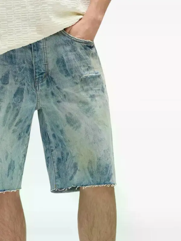 PURPLE BRAND Washed-effect Denim Shorts
