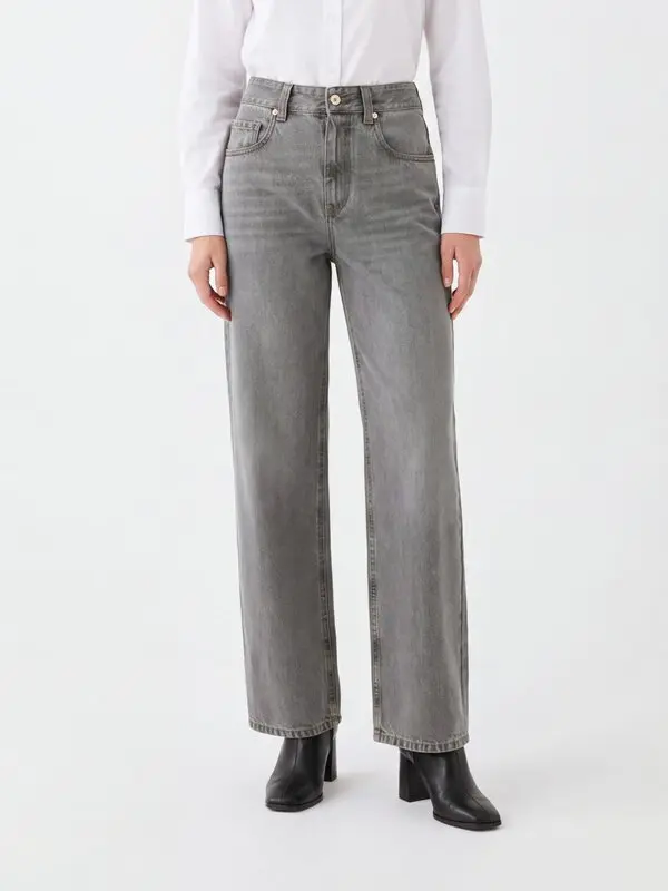 Brunello Cucinelli Straight Leg Jeans - Grey