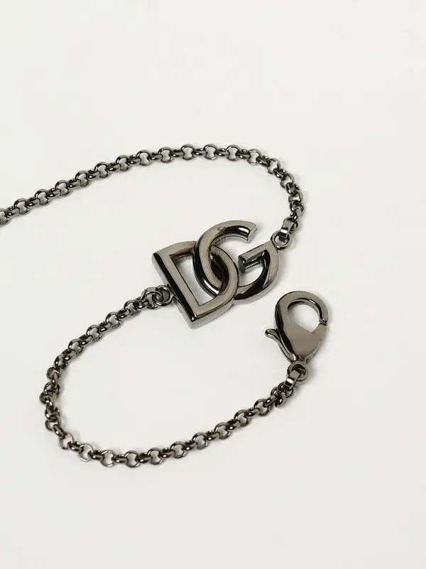 Dolce & Gabbana Dg" Logo Chain Bracelet - Black