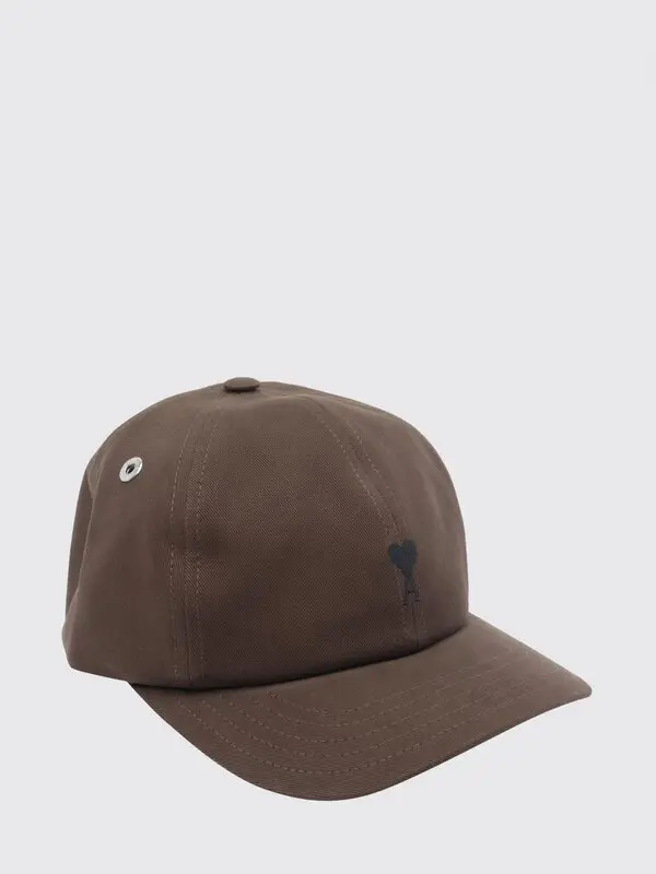 AMI Paris Baseball Cap With Embroidered Logo - Brown