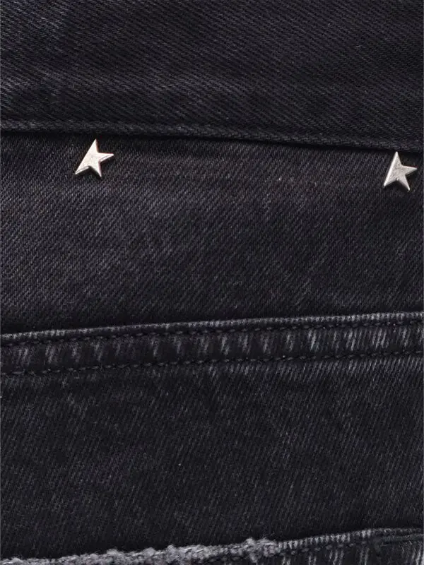 GOLDEN GOOSE Skate Straight Fit Mid-rise Jeans In Wash Cotton Denim