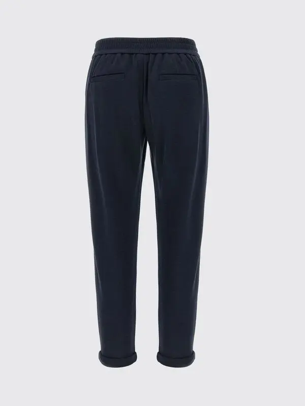 Brunello Cucinelli Slim Fit Cotton And Silk Joggers With Drawstring