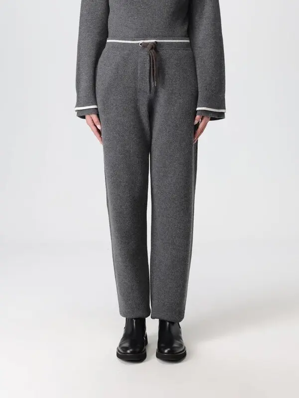 Brunello Cucinelli Wide Leg Trousers - Grey