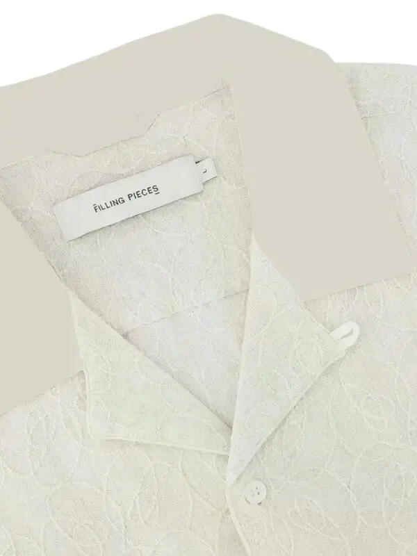 Filling Pieces Floral-embroidered Resort Shirt - Neutrals