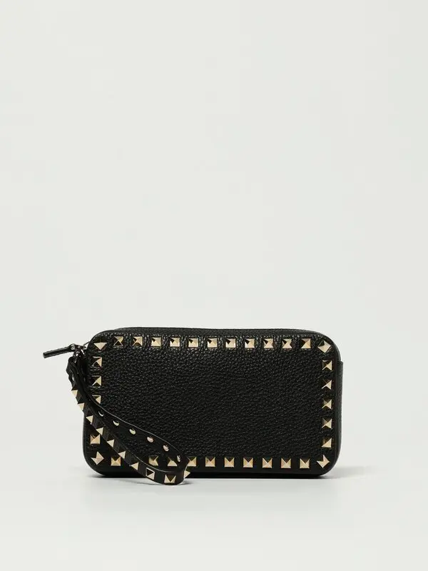 Valentino Garavani Rockstud Grained Leather Clutch