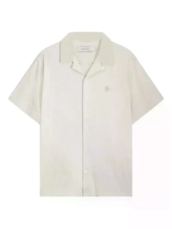 Filling Pieces Floral-embroidered Resort Shirt - Neutrals