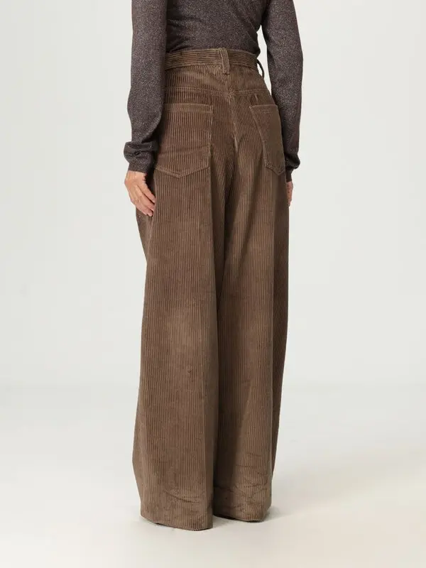 Brunello Cucinelli Wide Leg Corduroy Trousers - Dark