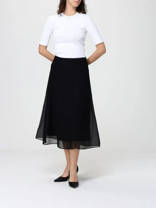 Brunello Cucinelli Midi Skirt - Black