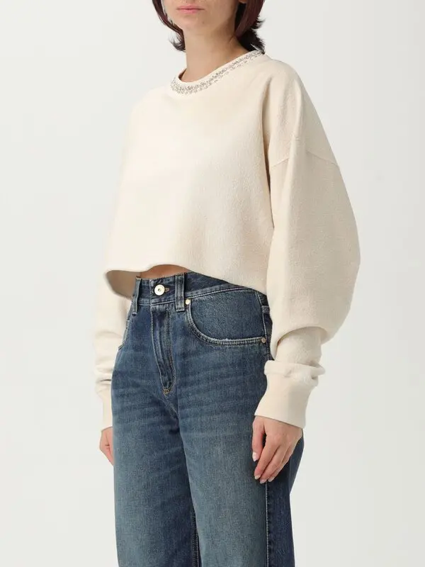 GOLDEN GOOSE Cropped Crewneck Sweatshirt