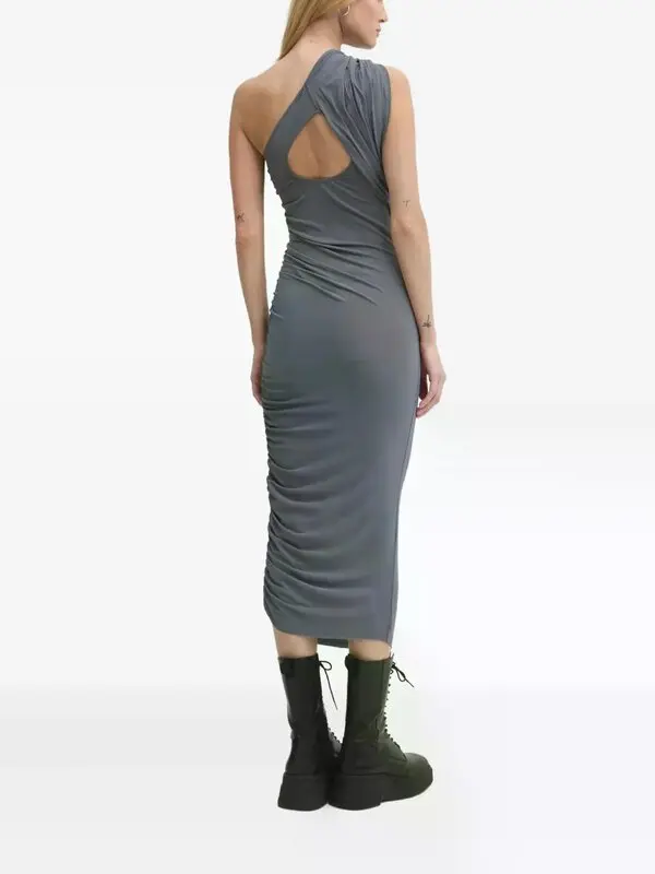 Rick Owens One-shoulder Draped Midi Dress