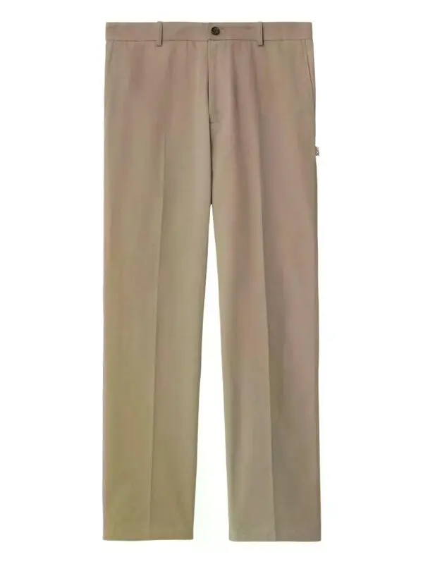 Burberry Cotton Pressed-crease Trousers