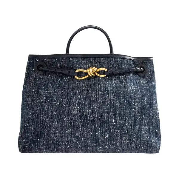 Bottega Veneta Medium Andiamo Denim Bag - Blue