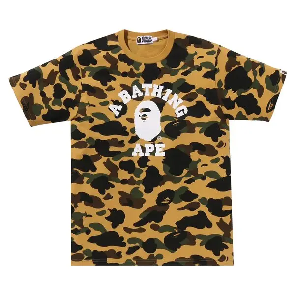 A BATHING APE 1st Camo College Tee - Yellow