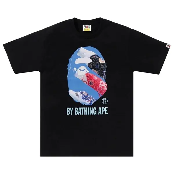 A BATHING APE Carp Photo T-shirt - Black