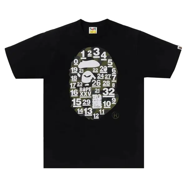 A BATHING APE 32nd Anniversary Big Ape Head Tee - Black