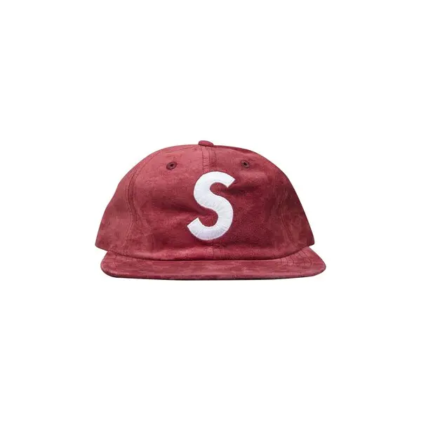 Supreme Suede S Logo 6 Panel Cap - Red