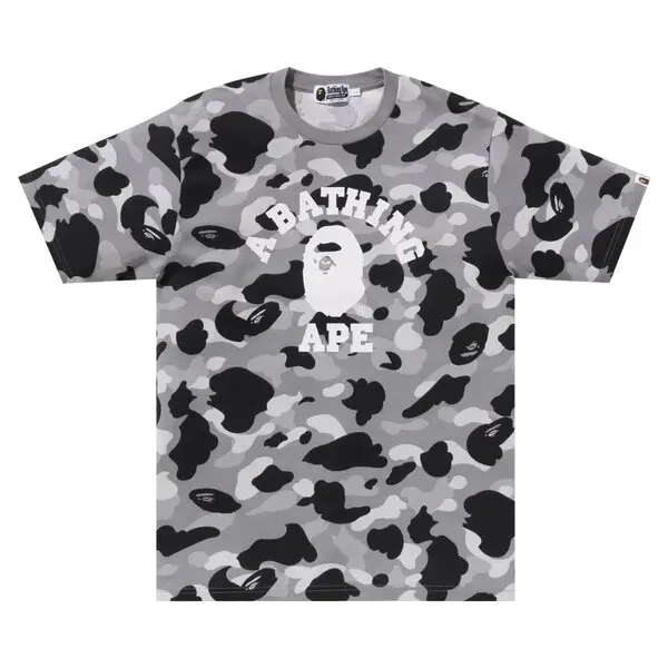 A BATHING APE 1st Camo College Tee - Grey