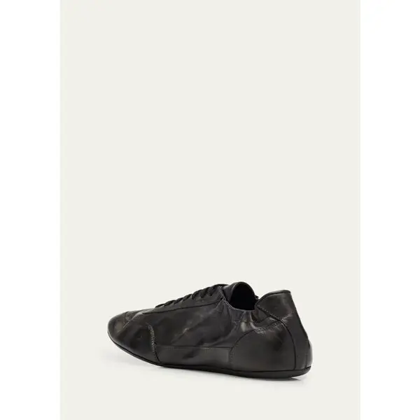 Prada Leather Sneakers - Black
