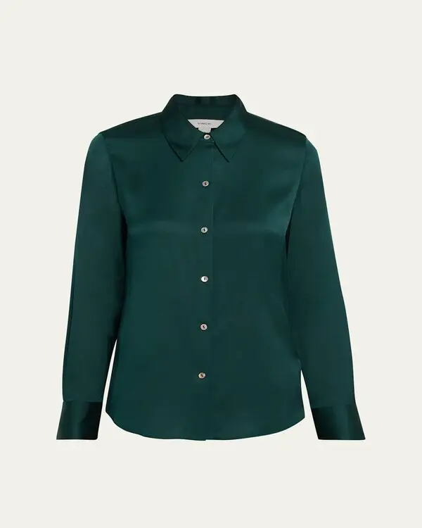 Vince Classic Slim-fit Shirt - Juniper