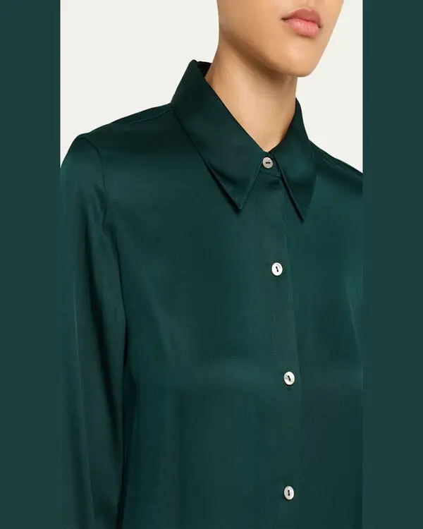 Vince Classic Slim-fit Shirt - Juniper